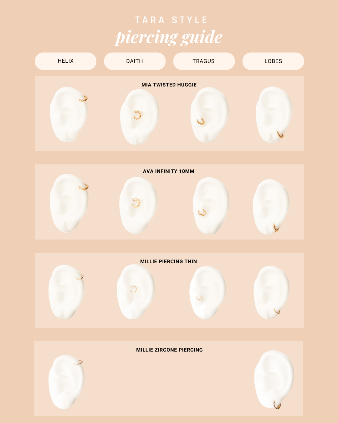 Der Ultimative Leitfaden zu Ohrringen & Piercings » Tara Style Der Ultimative Leitfaden zu Ohrringen & Piercings » Tara Style