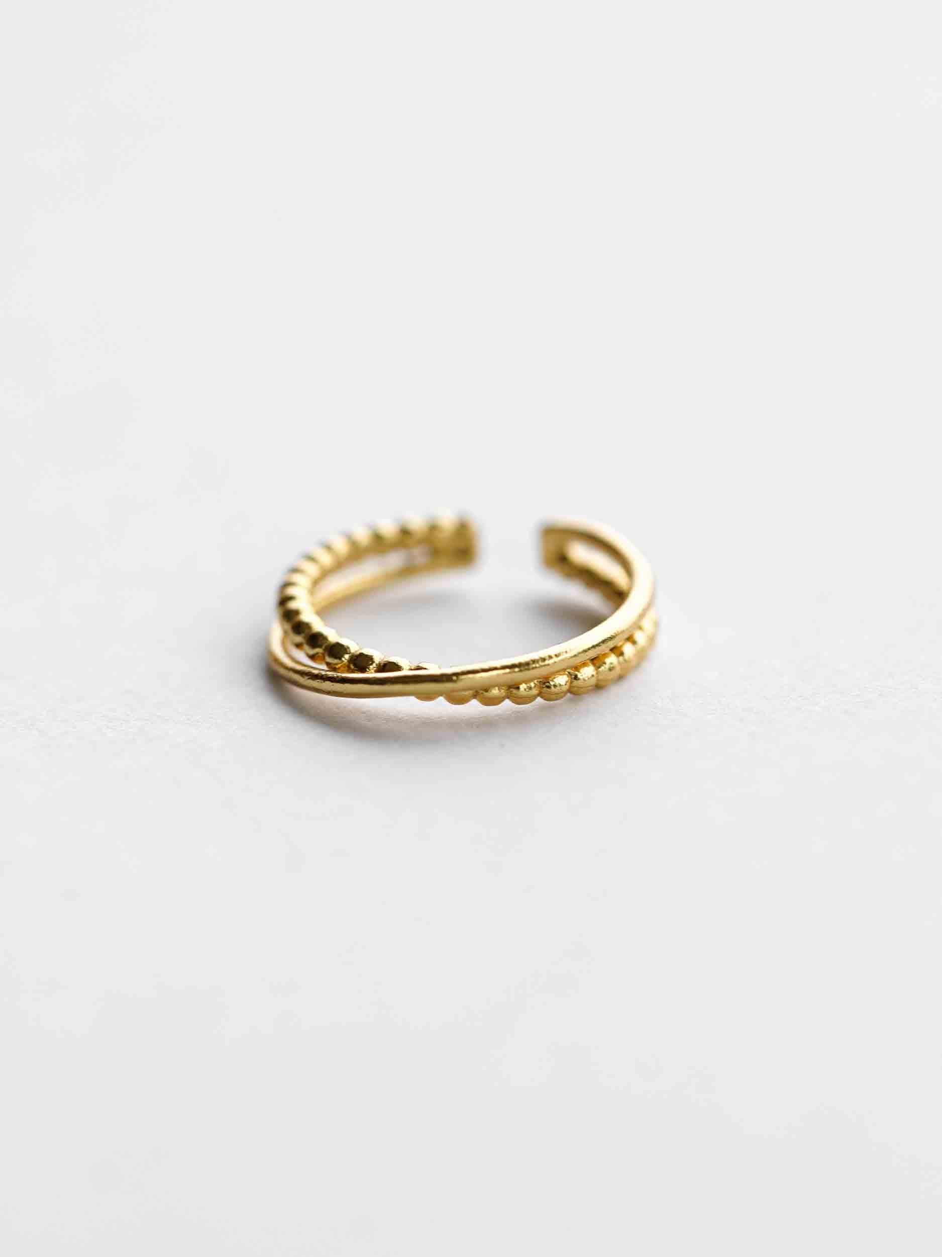 Crossed Masha Ring - Echtgold (14K/ 18K) » Tara Style